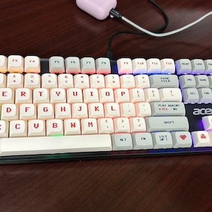 Gradient Pastel Keycap Set, OEM Profile, Shine-through, PBT, Cherry MX ...