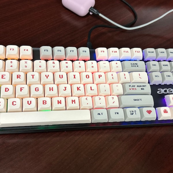 Retro Gaming Keycap Set, XDA Profile, Pixel Art, PBT, Cherry MX Stem - Etsy