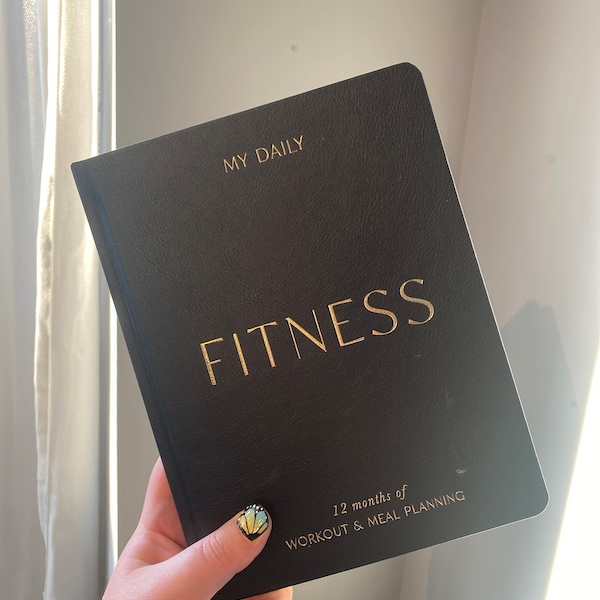 My Daily Fitness Planner - Wellness Journal (black Vegan Leather ...