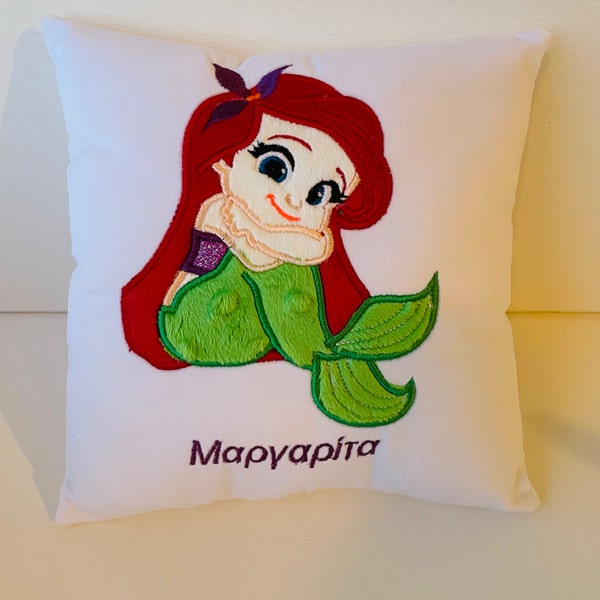 Little Mermaid Digital Machine Embroidery Applique Design, Mermaid ...