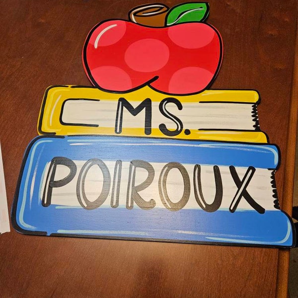 CUSTOM Teacher Door Hanger, Classroom Sign, Back to School Decoration ...