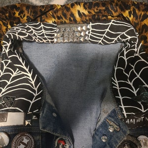 Spider Web Collar Screen Printed Patch Horror Punk Black Metal Goth - Etsy