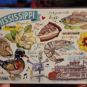 Florida Print, State Symbols, Illustration, State Art, Key West,miami ...