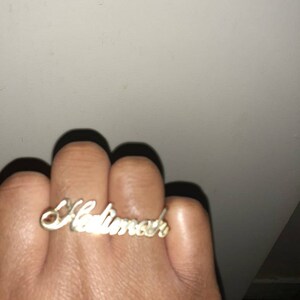 Two Finger Ring Personalized Ring Two Name Ring Double Name Ring Custom ...