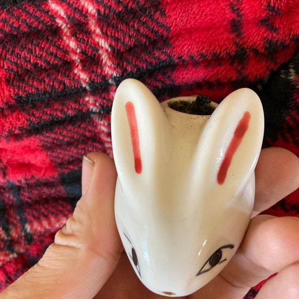 Bunny Pipe Cute Funny Rabbit Ceramic Pipe Tiny Smoking Pipes Girly ...