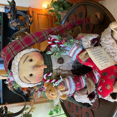 Primitive Bunny Rabbit-folk Art Bunny-irish Bunny-plush Bunny-vintage ...