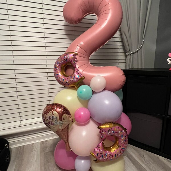 DIY Large 55" Candy or Unicorn Birthday Balloon Sculpture, Pastel ...