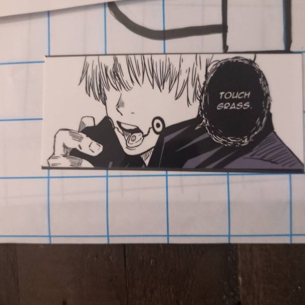 Inumaki Toge touch Grass Meme Sticker Jujutsu Kaisen Anime Vinyl ...