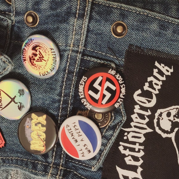 Holographic Punk Rock 1.25" Pinback Buttons - Etsy