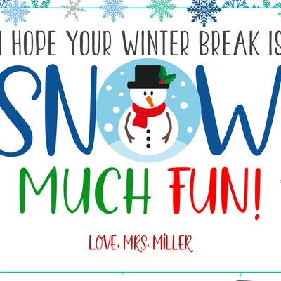 Christmas Teacher Postcard to Students Printable, Hello From the ...