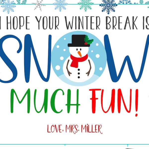 Christmas Teacher Postcard to Students Printable, Hello From the ...