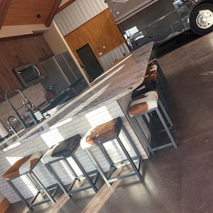 Zebra Style Bespoke Custom-made Cowhide Bar Stool Counter Top ...