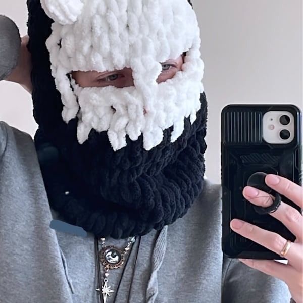 Crochet Devil Horns Balaclava – Gothic Mask - Scull - Etsy