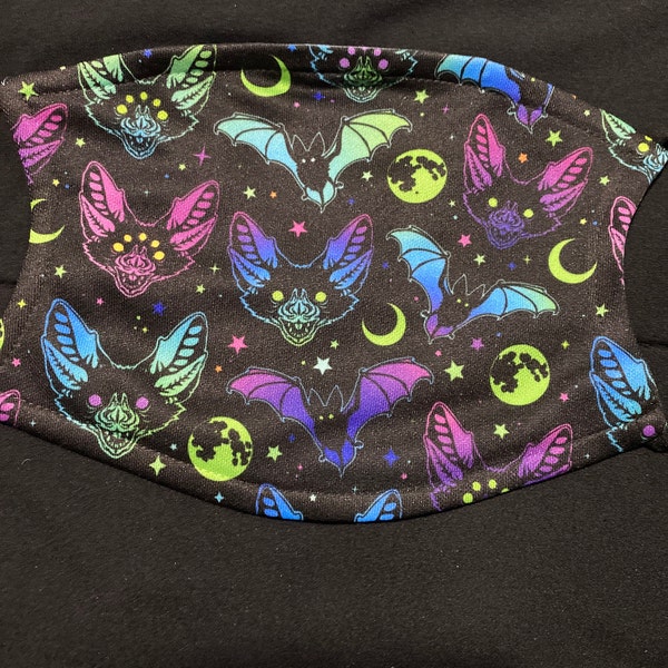 Bats Scary Halloween, Face Mask, Washable, Adjustable, Reusable, Nose ...