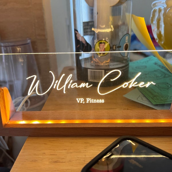 Personalized Desk Name Plate - New Job Gift - Office Decor for Men ...