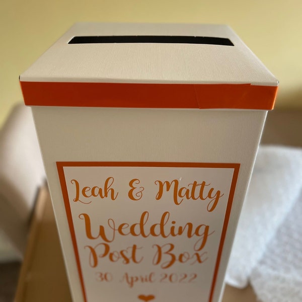 Personalised Rose Gold Wedding Post Box - Etsy UK