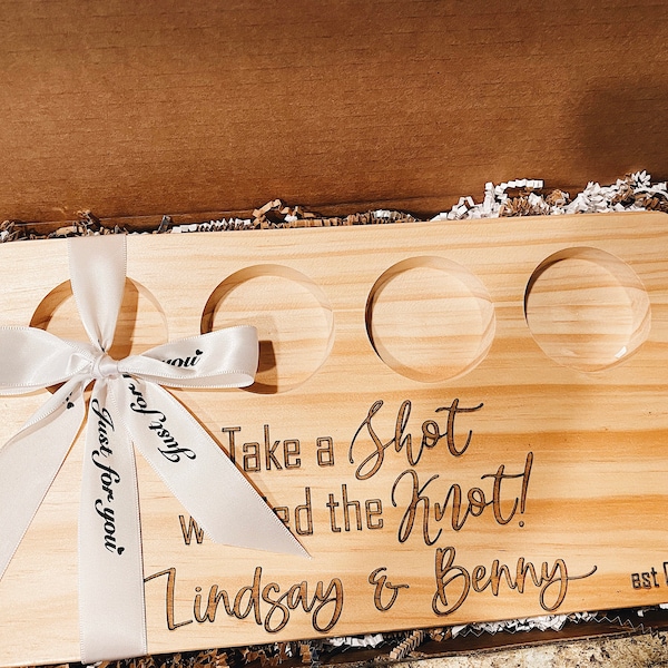 Personalized Wood Flight Board Cutting Charcuterie Engagement Wedding ...