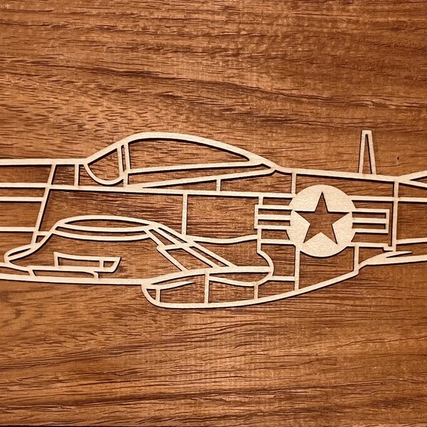 P-51 Mustang Vintage War Plane Airplane WW2 Era Front SVG Clip Art ...