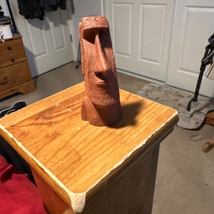 Miniature Easter Island Moai Statue Raw Umber - Etsy