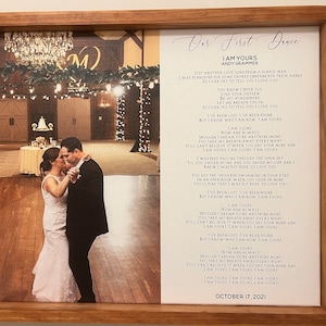 Our First Dance Custom Handmade Framed First Dance Print on - Etsy
