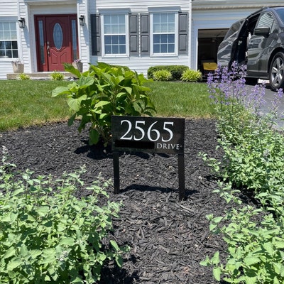 Personalized Rectangular Metal Address Plaques. Four Colors Available ...