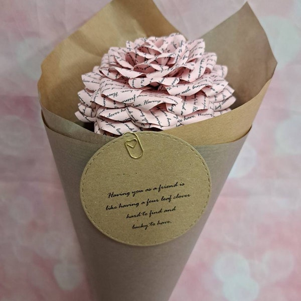 Little Women Book Page Rose Made From Preloved Book Pages, Single Stem ...