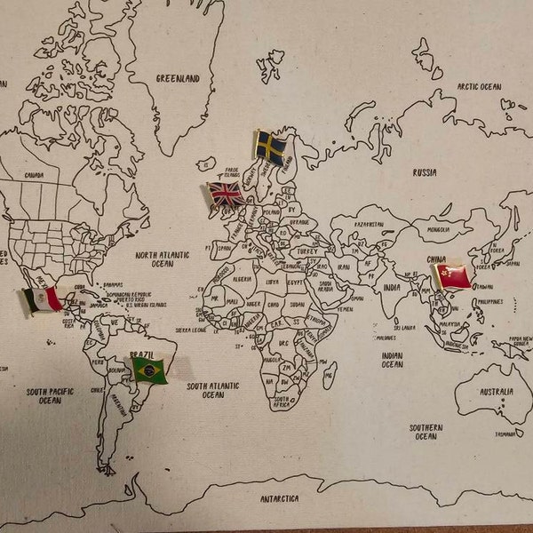 DIY Kit Push Pin Map, US Map With Push Pins, Travel Map Tracker, United ...