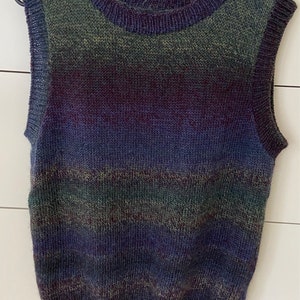 Knitting Pattern V-neck Vest, Easy to Knit, Beginner Friendly Tutorial ...