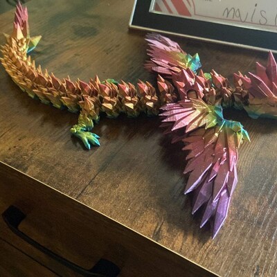 Punk Dragon Fidget Toy 3D Printed Articulated Dragon - Etsy