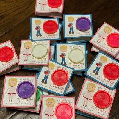 Printable Classroom Valentine Tags Valentines Day Play Dough Labels Doh ...