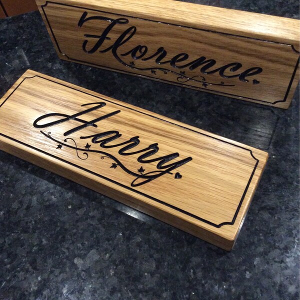 Personalised Wooden House Sign Carved in Oak.bespoke Plaque/house Name ...