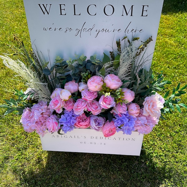 DECAL ONLY Flower Box Welcome Sign Decal - Etsy