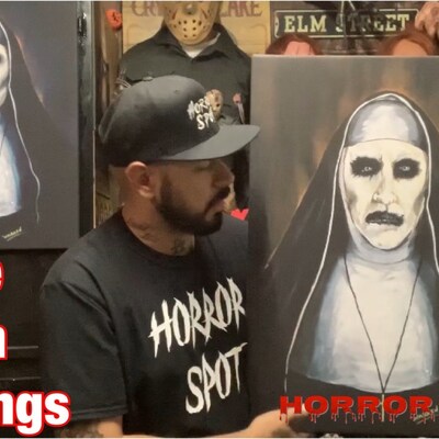 Valak Painting Replica Print Canvas demon Nun, the Conjuring - Etsy