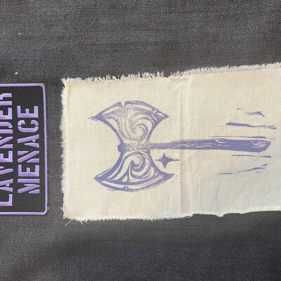 Labrys Lino Printed Patch - Etsy