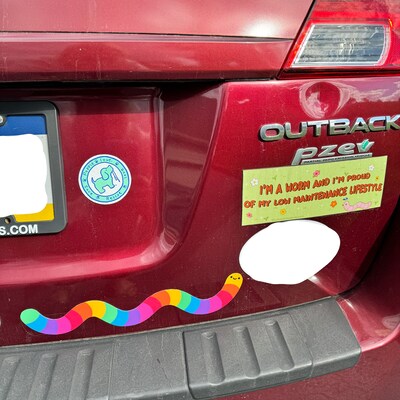 Alien Worm Sticker 2.5 in Holographic Worm Sticker Cute Holo Worm ...