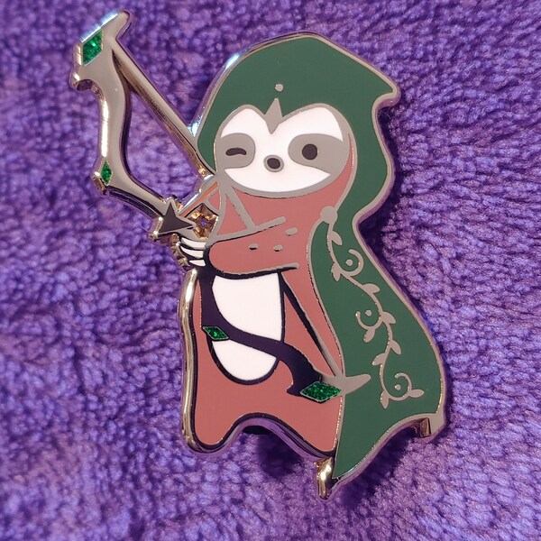 Sloth Enamel Pin, Ranger Sloth Lapel Pin Jewelry, Dnd Christmas Gift ...