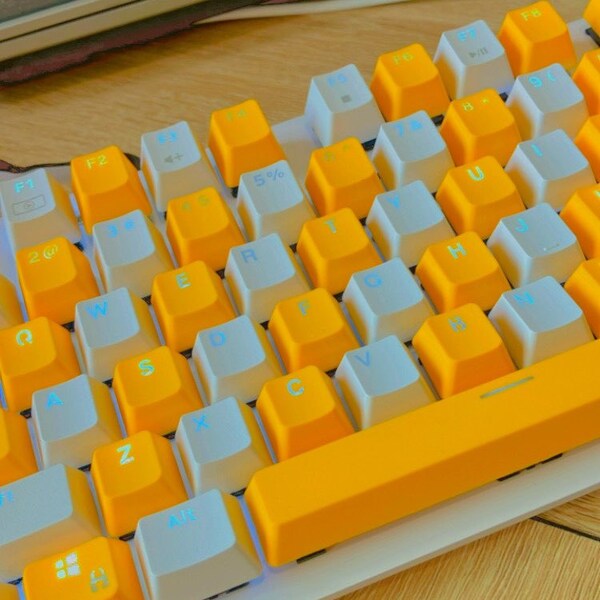 Mechanical Keyboard Keycaps Black to Gray Gradient for Cherry MX Stem ...