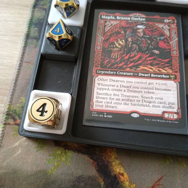 1x Gold Command Zone Metal Die 2, 4, 6, 8, 10 & 12 for Commander Tax ...