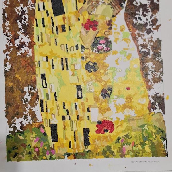 Paint by Numbers the Kiss by Gustav Klimt Yellow Diy Painting Kit ...