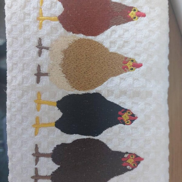 Chickens Embroidery Design, 3 Sizes, Instant Download - Etsy