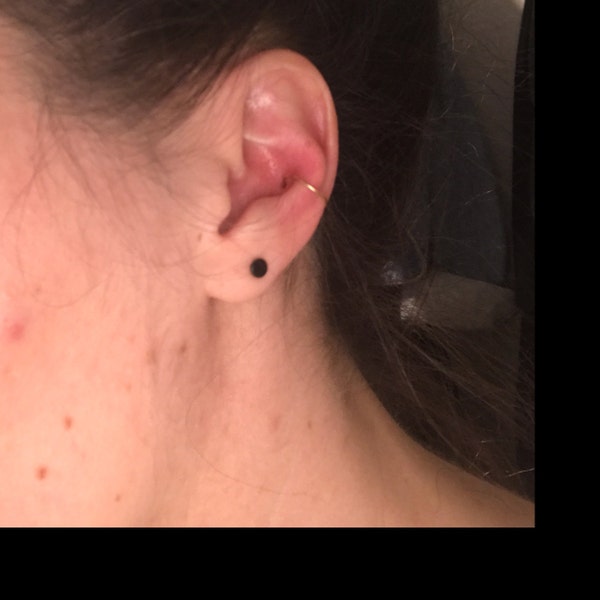 Conch Piercing, Small Hoop Earrings, Cartilage Hoop Earrings, Gold Hoop ...