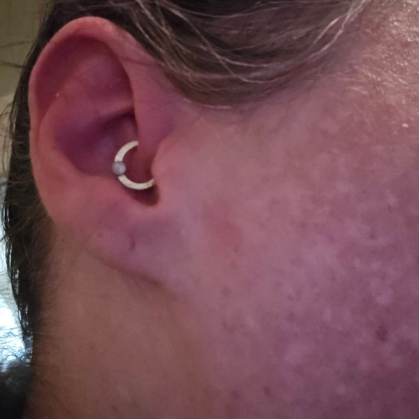 Moonstone Conch Hoop Gold Filled, Conch Ring in 16 Gauge, 18 Gauge, 20 ...