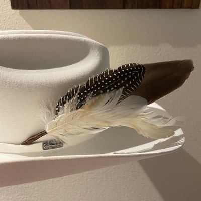 Western Hat Feather With 76 Bennington American Flag - Etsy