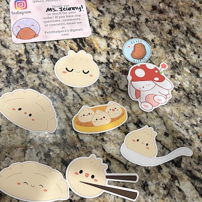 Cute Dumpling Stickers Vinyl Matte Stickers Cute Stickers - Etsy