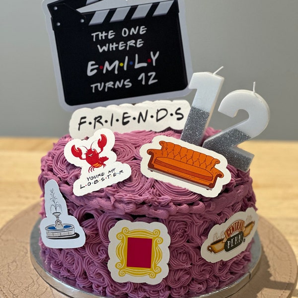 Friends Movie Clapper Board Birthday Cake Topper Personalised Set - Etsy UK