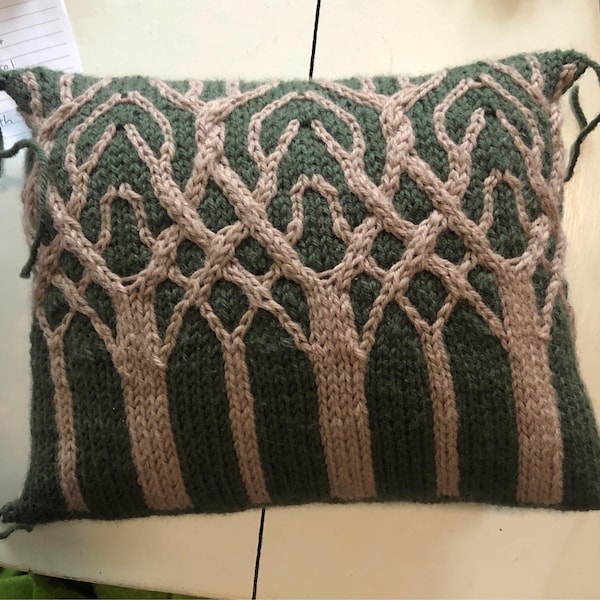 Cowl Knitting Pattern--lord of the Rings Inspired Cable Colorwork With ...