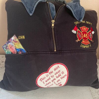 Personalised Heart Shaped Memory Embroidery Patch for a Memory Pillow ...