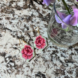 Bear Paw Brick Stitch Earrings Pattern Native Inspired PDF Instant ...