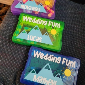 WEDDING Activity Box for Kids mini Flower Girl Ring Bearer Proposal ...