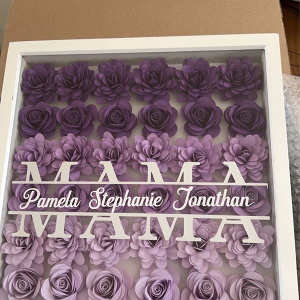 Personalized Butterfly Shadow Box | Paper Rose Gift Box | Paper Flower ...